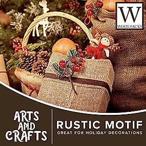 Woolsacks Burlap Fabric by The Yard | 40" Wide x 5 Yard Long | Natural Jute Burlap Fabric 5 Yards