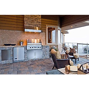 AdirHome 33" Stainless Steel Grill Double Access Double-Face Door with Towel Holder - Easy Install Heavy Duty Stainless Steel Rust Resistant Access Door with Chromium Plated Handle (Vertical Handle)