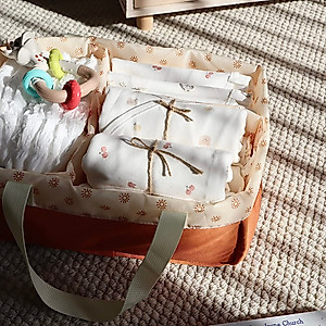 MOMIGO Baby Diaper Caddy Organizer - Portable Nursery Storage Basket for Diapers and Baby Wipes, Diaper Stacker Car Organizer, newborn nursery Gift