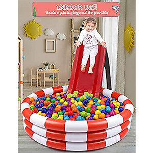 2 Intheanz Kiddie Pool Inflatable 49” X 12” Kids Swimming Pools, Inflatable Baby Ball Pit Pool, Breastmilk Cooler Bag with Ice Pack, Fit 4 Baby Bottles Up to 16 Ounce Insulated Breastmilk Storage Bag