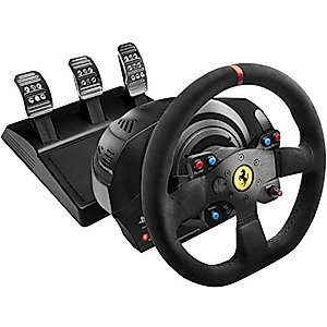 THRUSTMASTER T300 Ferrari Integral Racing Wheel Alcantara Edition Racing Wheel with pedals Compatible with (PS5, PS4, PC)