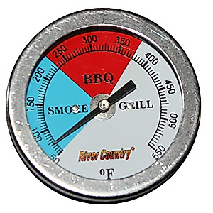 River Country 3" (RC-T34CC) Adjustable BBQ, Grill, Smoker Thermometer Temperature Gauge 50 to 550F