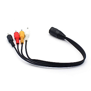 5 Pin Din Female to 4 RCA Male Professional Grade Audio Cable for Bang & Olufsen, Naim, Quad.Stereo Systems (0.3m/1ft)