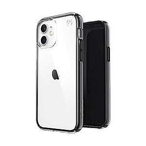 Speck Products Presidio Perfect-Clear Impact Geo iPhone iPhone 12, iPhone 12 Pro Case, Clear/Black (138491-5905)