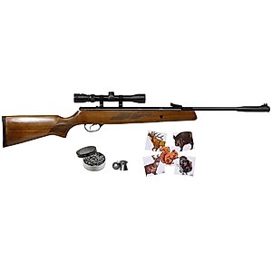 Wearable4U Hatsan Mod 95 Spring Combo .22 Cal Air Rifle 100x Paper Targets and 250x .22cal Pellets Bundle