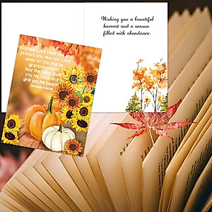WorldBazaar Thanksgiving Greeting Cards Religious Cards with Bible Verses Envelopes 24 Pack