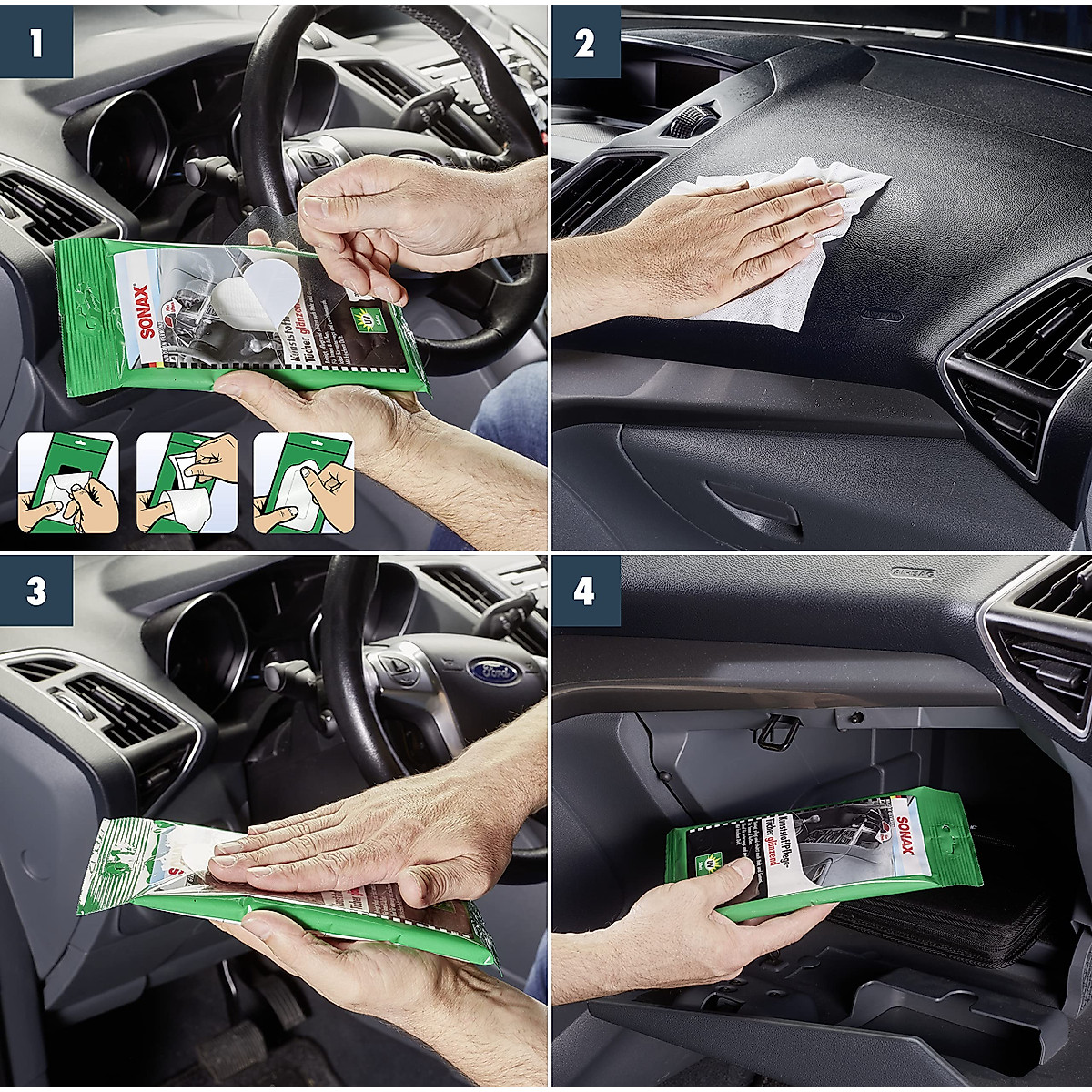 SONAX 04151000 Plastic Care Towelettes