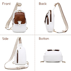 Eslcorri Small Sling Bag for Women Trendy - Crossbody Fanny Packs for Women Leather Multipurpose Cross Body Belt Chest Bag Anti Theft Sling Purse with Adjustable Strap for Casual Travel Shopping