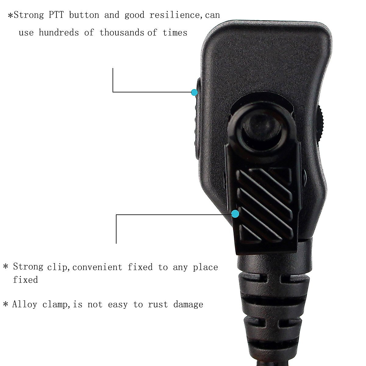 Retevis CP185 CP200D Earpiece, Compatible with Motorola CP100D GP300 GP2000 BRP40 RMU2040 RMU2080D RDU4100 RDU4160D DTR700 HYTTC610 Radios, Volume Adjustable Walkie Talkie Earpiece with Mic(10 Pack)