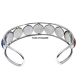 Van Gogh Cuff Bracelet Art Pattern Under Glass Dome Jewelry Handmade