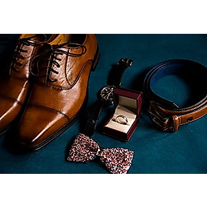 ACCFOD Gold Rhinestone Bow Ties for Men Pre Tied Sequin Diamond Bowties with Adjustable Length - Party Banquet Wedding Bow Tie