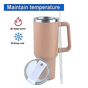 HeyMoly Tumbler Lids 2 Pack Fit for Stanley Tumbler 40 oz, Spill Proof and Splash Resistant Lids for Stanley Tumbler Cup 40 oz and other Tumbler 40 oz(2 Pack, White)