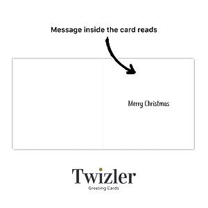 Twizler Merry Christmas Card with Worst Birthday Party - Happy Christmas Card - Xmas Card – Funny Christmas Card -Womens Christmas Card -Mens Christmas Card -Female Christmas Card -Male Christmas Card