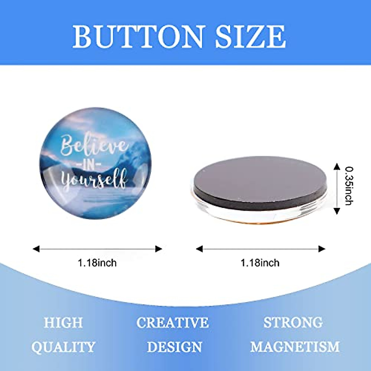 Inspirational Refrigerator Magnets,Landscape Glass Strong 12 Pack Magnetic Fridge Stickers,Whiteboard Dishwasher Magnets for Kitchen Office Classroom (Inspirational Landscape Refrigerator Magnet)