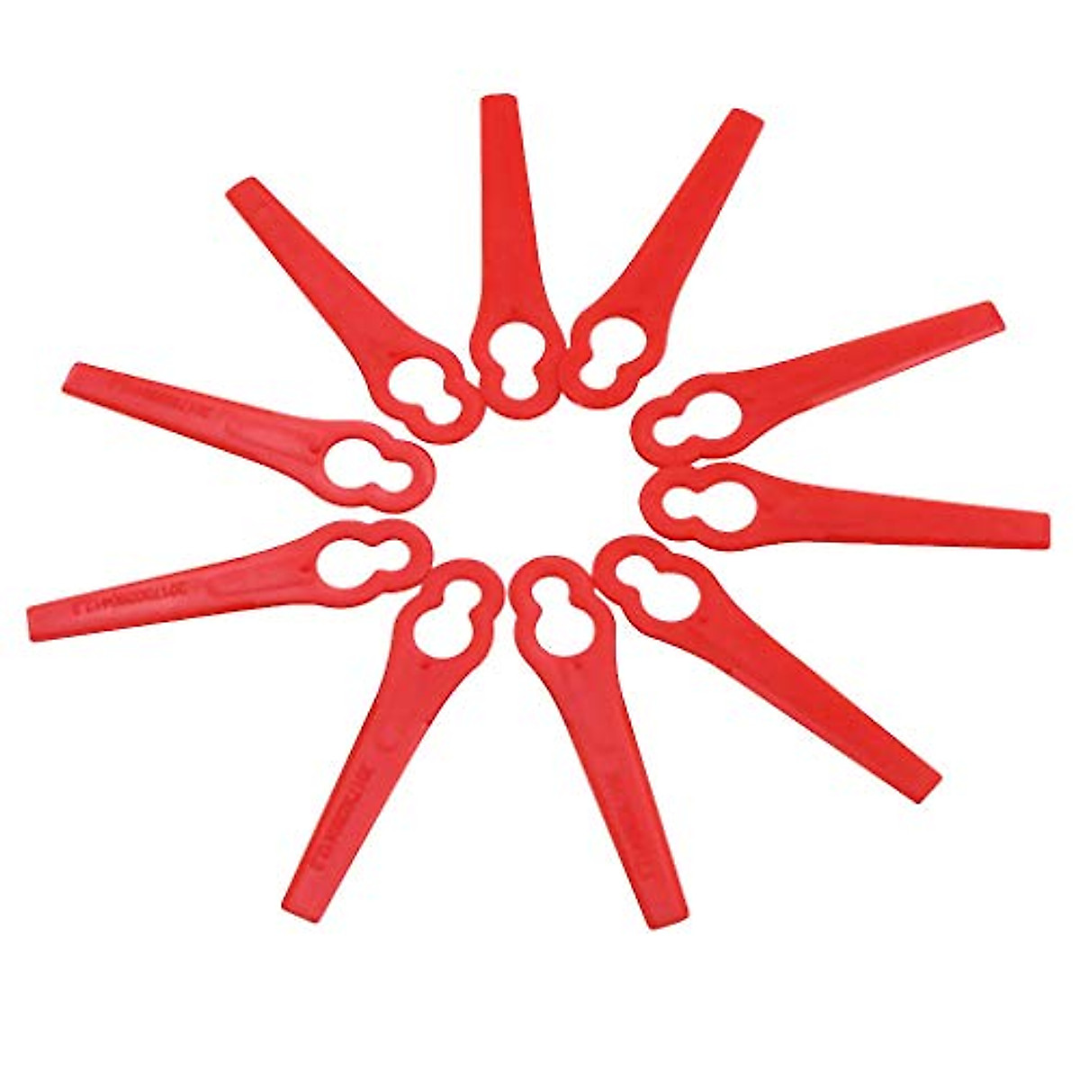 Garden 40pcs Grass Strimmer Plastic for Cordless Crop Replace Trim Tool Dckts781d2m1 (Red, One Size)