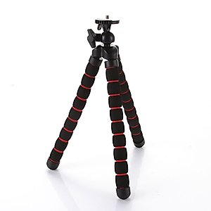 Runshuangyu Portable Octopus Flexible Tripod Stand, 1/4'' Screw Mounting, for Canon Nikon Sony Panasonic Pentax Olympus Camera Digital DV Gopro Action DSLR - Size M