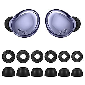 6 Pairs Memory Foam Earbud Tips for Samsung Galaxy Buds Pro Ear Tips S/M/L 3 Size Anti-Slip Replacement Earbud Tips for Galaxy Buds Pro Accessories