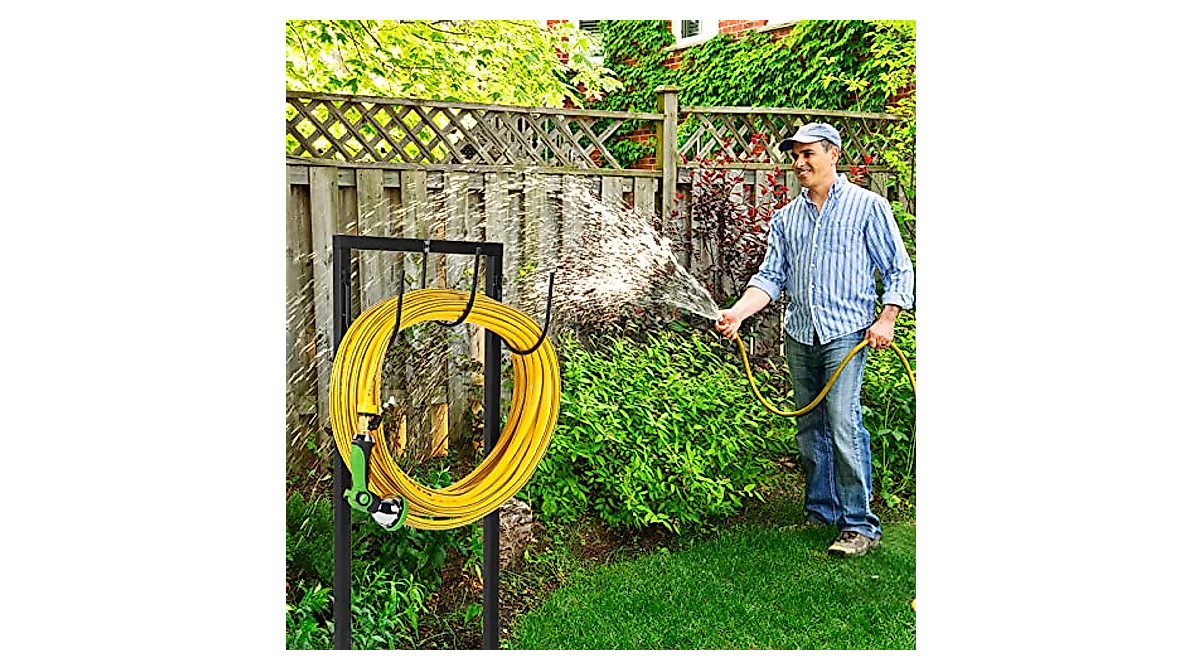 Heavy Duty Garden Hose Stand - Rust-Resistant, Stable & Easy to Assemble