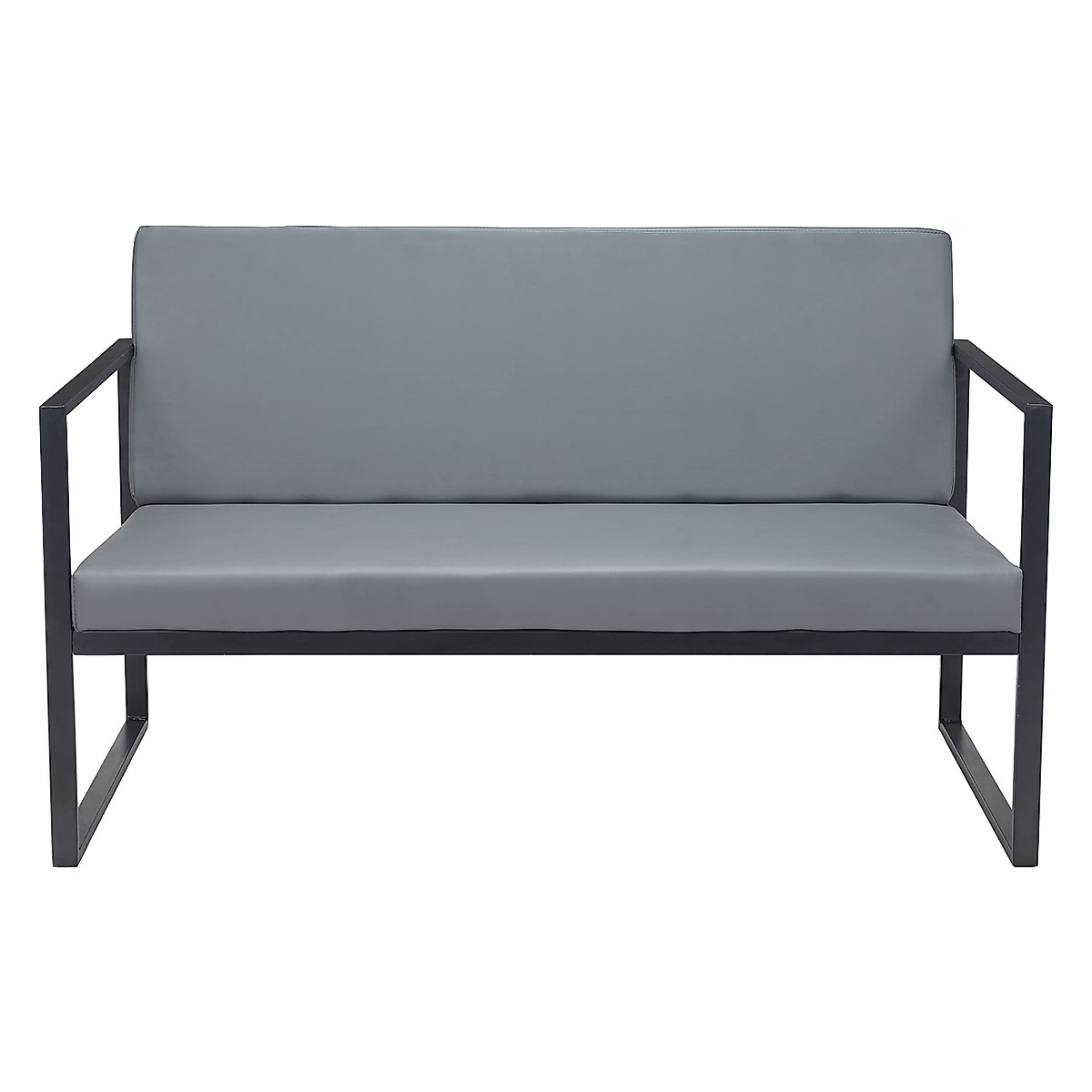 Zuo Modern - Claremont Sofa Gray - Modern - Seating - Plywood, Steel, Foam, 100% Polyurethane - Indoor - 29.5in Height