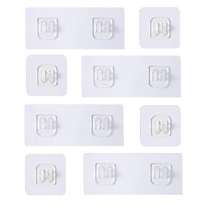 kiniza 8 All-Purpose Large Adhesive Hooks for Hanging, Adhesive Hooks Heavy Duty, Stick on Hooks for Hanging Heavy Duty