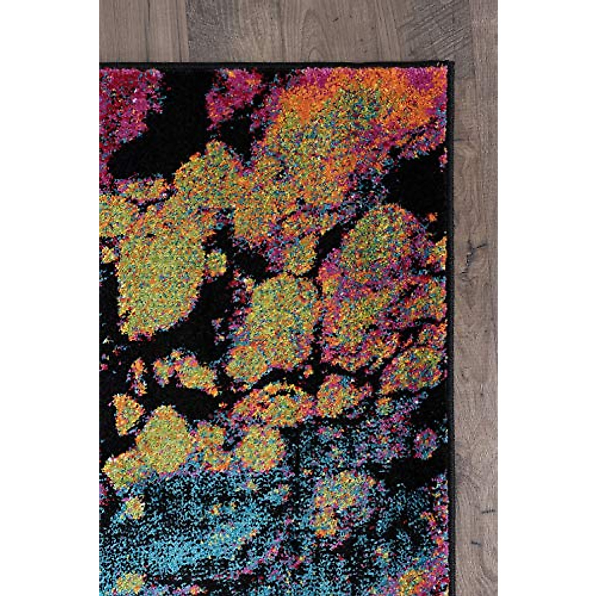 Soleil Contemporary Abstract Multi-Color Rectangle Area Rug, 8' x 10'