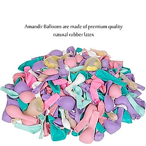 Amandir 168Pcs Unicorn Balloons Arch Garland Kit, Pink Purple Aqua Blue Confetti Latex Balloons for Unicorn Birthday Decorations for Girls Wedding Baby Shower Party Supplies