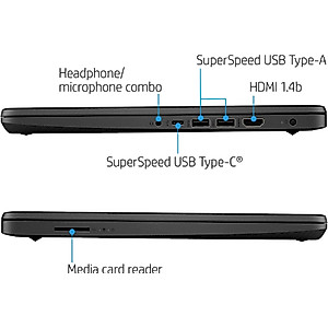 HP Stream Touchscreen Laptop,14 HD(1366x768) Display, Intel Celeron N4020, 2-Core, 2.8 GHz, 16GB RAM, 128GB Storage(64GB eMMC+64GB Card), Webcam,1-Year Microsoft 365, Win11, Jet Black, W/GaLiMu
