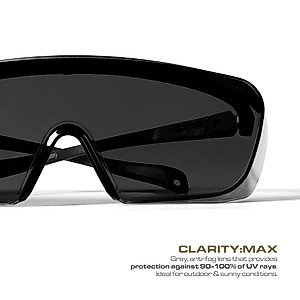 Glove Station Optic Max Safety Glasses Over Eyeglasses - Fits Over Your Prescription - Safety Glasses for Men and Women with Anti-Fog Coating, Wrap-Around Lenses, Adjustable Arms and Side Shields