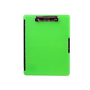 Dexas 3517-807 Slimcase 2 Storage Clipboard with Side Opening, Neon Green