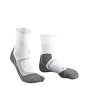 FALKE Women's RU4 Endurance Cool Running Socks, Mid Calf, Medium Cushion, Athletic Sock, Breathable Quick Dry, Nylon, White (White-Mix 2020), 8-9, 1 Pair