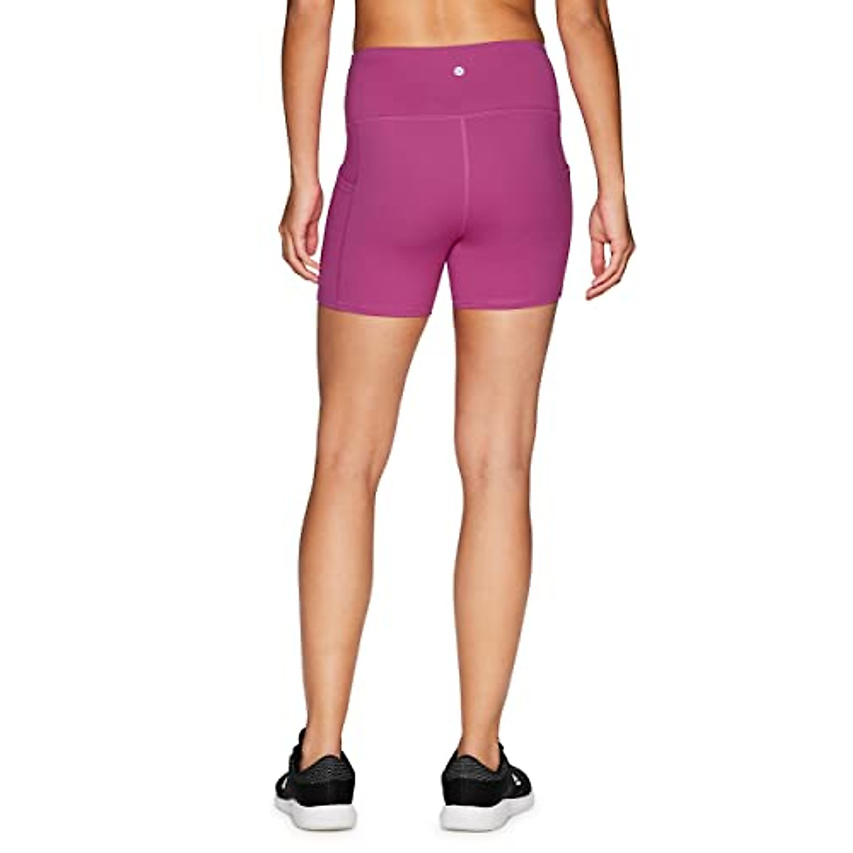 RBX Biker Shorts for Women Buttery Soft Bike Shorts Fitted Yoga Shorts High Waisted Workout Shorts with Pockets Athletic Fit Running Short for Training, Lounging, Gym, Pilates 5-inch Dark Magenta XL