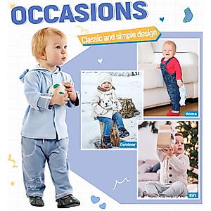 Kids Baby Boy Girls Wool Socks Thick Animal Stripe Winter Soft Warm Thermal Child Toddler Boot Cozy Crew Socks 6 Pairs (Bear, 3-5 Years)