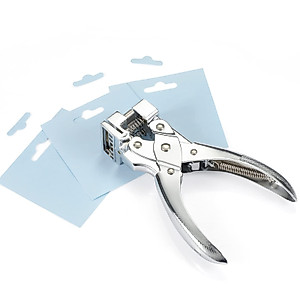 T Slot Shape Hole Punch Steel Handheld Hanger Airplane Hole Punch Butterfly T-Hook Clamp Pliers Cutter ID Punching Plastic Cardboard Badge Label for DIY Handmade Crafts Utensils (T Hole Punch)