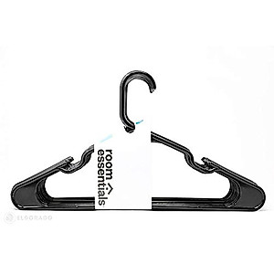 Room Essentials Plastic Adult Hangers - Black - 18-count