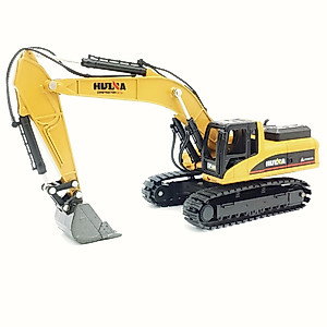 DDLONGDD Toy Excavator Metal Model 1:50 Scale Realistic Construction bulldozers for Kids and Collectors Boy Men's Toys Indoor/Outdoor Play, Sturdy Metal Construction, Ideal Sand/Beach Toy
