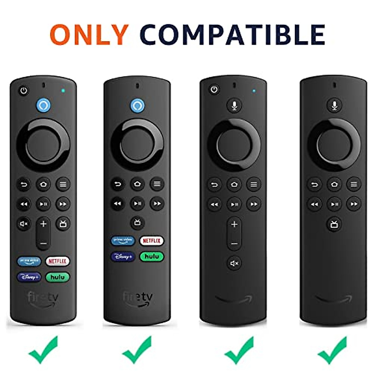 Wevove [3 Pack] Firestick Cover for Alexa Voice Remote 4k/Max/Lite(3rd Gen) 2021 Release, Fire Stick Remote Cover, Firetvstick HD Streaming Device Cover Case(Sky Blue+Glow Green/Blue)