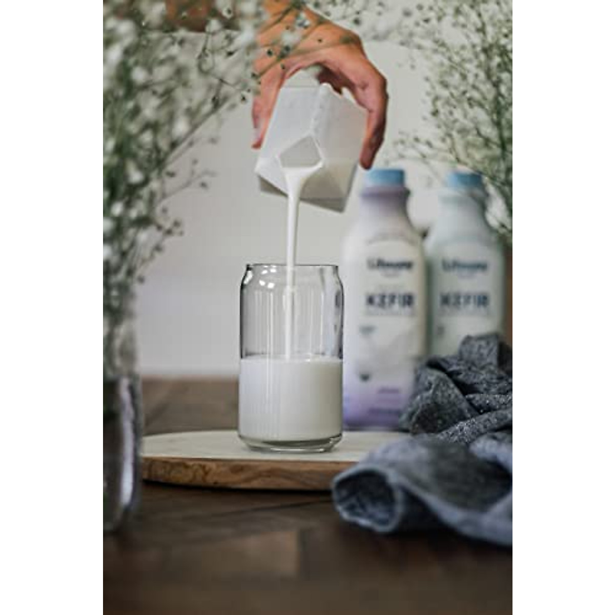 Lifeway Organic Whole Milk Kefir - 10g Protein, 12 Live Active Probiotic Cultures, Up to 99% Lactose Free, Gluten Free - Plain, 32 oz