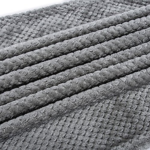 Fuzzy Blanket or Fluffy Blanket for Baby, Soft Warm Cozy Coral Fleece Toddler, Infant or Newborn Receiving Blanket for Crib, Stroller, Travel, Decorative (28Wx40L, XS-Flint Gray)