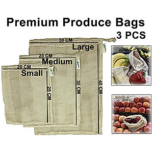 ZERO WASTE KIT - 17 PCS Eco Friendly Gift Set with Zero Waste Sustainable Products for the Home & Kitchen. Includes Reusable Products, Food Storage Bags, Beeswax Wraps, Mesh Produce Bags, and Straws. Great gifts for women.