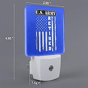 Qauirfe Army Retired Flag Night Light Set of 2 Home Decor