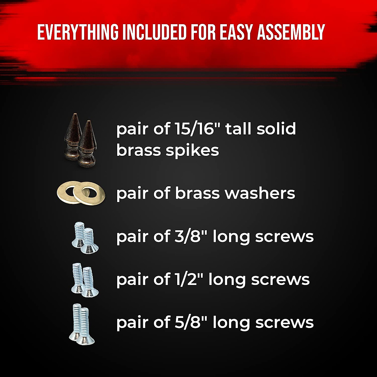 FD Supply Co. Firefighter Helmet Bourke Spikes - Fire Helmet Accessories for Flip Down Eye Shields - Firefighter Gifts for Men (Black)