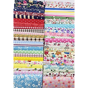 levylisa 200 PCS 4'' x 4''100% Precut Cotton Fabric Bundles, DIY Sewing Quarters Bundle, Cotton Quarter Fabric Bundle, Precut Fabric, Quilting Fabric Bundles, Precut Quilt Kit, Vintage Sheet Supply