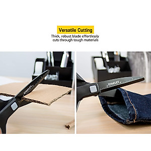 Stanley Scissors Piranha 8" Premium Scissor, Gray (SCI8TINS),1pk