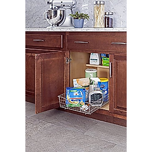 ClosetMaid 3087 14-Inch Wide Cabinet Organizer, Nickel