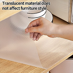 Shelf Liner,Drawer Anti-Slip Mat,Waterproof Clear Cabinet Liners,Non Adhesive Mat for Fridge, Bathroom, Kitchen, Drawers(11.8 Inchx59.05 Inch)