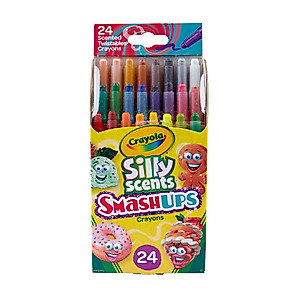Crayola 24 Ct Silly Scents Mini Twistables Scented Smashups Crayons