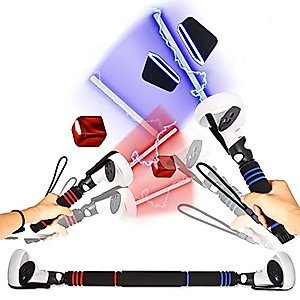 VR Beat Saber Handle Accessories and Long Stick Handle Extension Grips for Oculus Quest 2 Controllers, Also Suitable for Supernatural Training,Fruit Ninja,Blade & Sorcery and VR Game