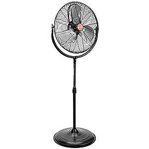 OEMTOOLS 24872 20 Inch High-Velocity Orbital Pedestal, Old Model, Commercial Indoor, Fan for Bedroom, Garage, Warehouse, and Workshop, 19.99 Inch, Black