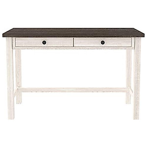 Signature Design by Ashley Dorrinson Modern Farmhouse 47" Home Office Desk with 2 Drawers, Whitewash