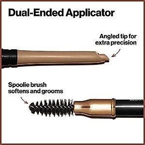 Eyebrow Pencil by Revlon, Colorstay Eye Makeup with Eyebrow Spoolie, Waterproof, Longwearing Angled Precision Tip, 205 Blonde, 0.01 Oz